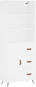 Skříň highboard bílá 69,5 x 34 x 180 cm kompozitní dřevo 3189989
