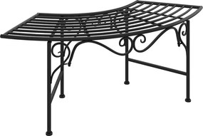 Lavice kolem stromu 113 cm černá ocel 318826