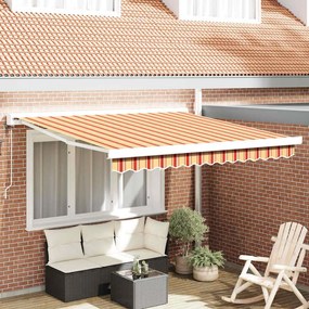 Stahovací markýza Žlutá a oranžová 300 x 250 cm Textil a kov 3329974