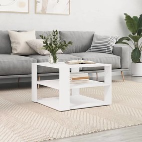 vidaXL Konferenční stolek 59,5x59,5x40 cm kompozitní dřevo [834246] Barva: Bílá