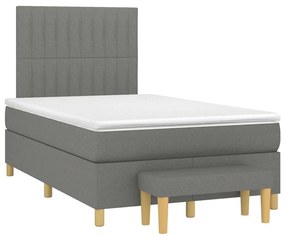 Box spring postel s matrací tmavě šedá 120x190 cm textil 3270419