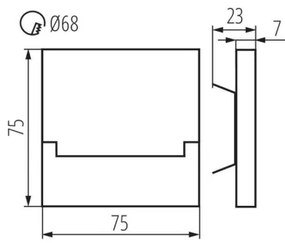 Orientační svítidlo 12V Kanlux SABIK LED P68 B-NW CZ 4000K neutrální bílá 27086