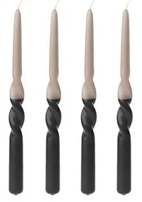 Svíčky Twisted Candles Coal-Stone - 4 ks Humdakin