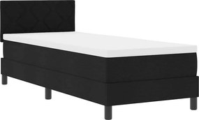 Postel s boxspringem s čelo Černý 80 x 200 cm textil 3338722