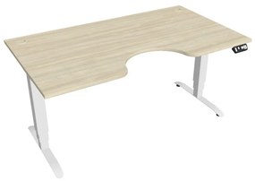 Hobis Motion Elektr. nastavitelný stůl 160x90 s pamětí - HOBIS ERGO MOTION MSE 3M 1600 Dekor stolové desky: akát, Barva kovové podnože: bílá