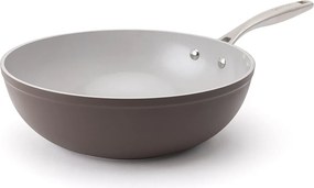 Elmich Nepřilnavá keramická pánev wok Zen Ø 28 cm - hnědá