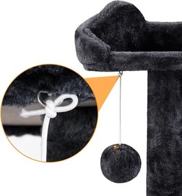 Kočičí nábytek se škrabadlem Yaheetech – černá, 139 cm (255185741629)