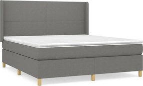 Box spring postel s matrací tmavě šedá 180x200 cm textil 3131850