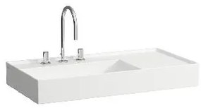 Laufen Kartell - Umyvadlo 900x460 mm, se 3 otvory pro baterii, SaphirKeramik, bílá H8103380001581