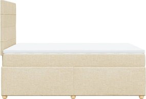 Box spring postel s matrací krémová 120x200 cm textil 3291252