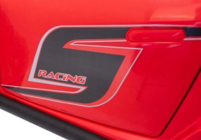 Ramiz Elektrická bugina Racing 5 pro děti červená + motory 2x200W + dálkové ovládání + LED audio + pomalý start