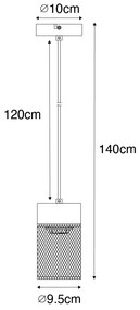 Průmyslové závěsné svítidlo černé - Jim