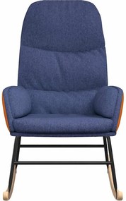 Houpací křeslo modré textil 341046