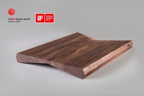 UBRD designové krájecí desky Dřevěné kuchyňské prkénko UBRD Vlajka "M", 35 x 25 x 3 cm
