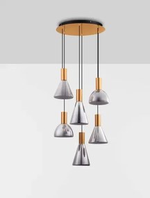 Designový lustr Voi 6 Šedá