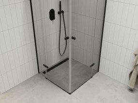 Mexen Roma Duo sprchový kout 90 x 90 cm, čiré sklo-černý profil, 854-090-090-70-00-02