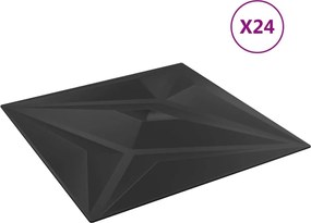 vidaXL Nástěnné panely 24 ks 50 x 50 cm XPS 6 m² diamant [356935] Barva: Černá hvězda