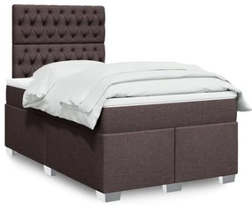 Box spring postel s matrací tmavě hnědá 120x190 cm textil 3290437