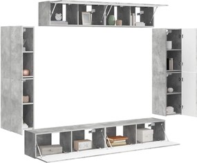 Televizní skříň 8 ks Betonově šedá 3409144