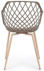BIZZOTTO Plastová jídelní židle OPTIK taupe 0733415