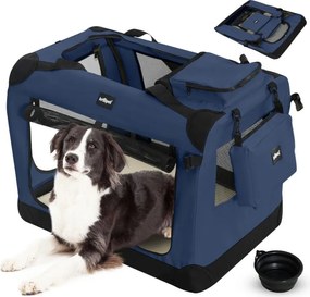 Leopet Přepravní box pro psy XL, 81,3 x 58 x 58 cm, modrý