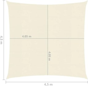 vidaXL Stínící plachta 160 g/m² 4,5 x 4,5 m HDPE [311167] Barva: Bílá