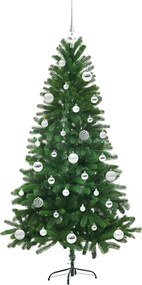 Vánoční stromeček s 150 LED diodami s stojanem Zelená 150 cm PE 3396323
