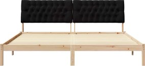 Rám postele s čalouněným čelem s čelo Hnědá 200 x 200 cm 3394380