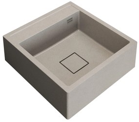 Gamma Farmerski, 1-komorový granitový dřez 600x630x210 mm, béžová, GMA-ZLE000207
