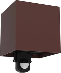 Brilagi - LED Venkovní nástěnné svítidlo se senzorem CUBE LED/6W/230V hnědá IP65
