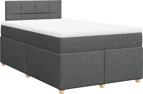Box spring postel s matrací tmavě šedá 120x200 cm textil 3288948