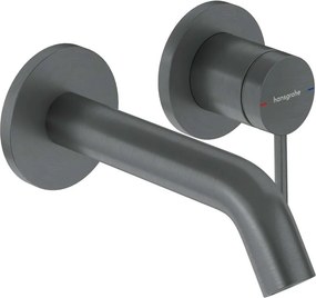 Hansgrohe Tecturis S - Umyvadlová baterie pod omítku, s výpustí, 2-otvorová instalace, EcoSmart+, kartáčovaný černý chrom 73350340