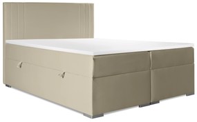 Kontinentální postel 160 cm Morcano (béžová) (s úložným prostorem). 1044275