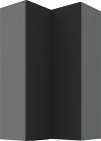 ARIA ab | horní kuchyňská skříňka 60x60 GN-108 2F (90°) rohová s policemi | EXTRA VYSOKÁ | 60x60 cm | antracit/černá