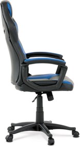 Autronic Herní židle KA-Y209 BLUE, modrá/černá ekokůže