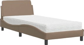 Postel s matrací Dover cappuccino 80 x 200 cm umělá kůže 3208301