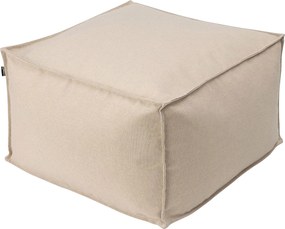 Zahradní puf barva béžová látka venkovní, pletený vzor