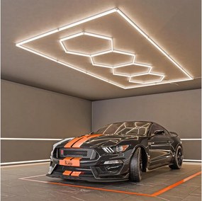 LED Stropní svítidlo LED/426W/85-265V 4000K 484x243 cm CRI 90 IP44 bílá