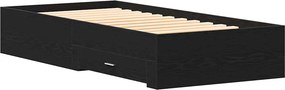 Rám postele se zásuvkou Černý dub 100 x 200 cm Kompozitní dřevo 3333983