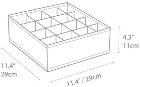 Béžový organizér do zásuvky s 16 přihrádkami Bigso Box of Sweden Drawer