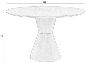 Dubový jídelní stůl ZUIVER LOTUS 120 cm