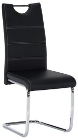 Jídelní židle Abalia New (černá + chrom). 808094