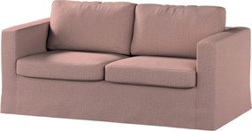 Potah na pohovku IKEA  Karlstad 2-místná , nerozkládací, dlouhý barva růžová látka pletený vzor