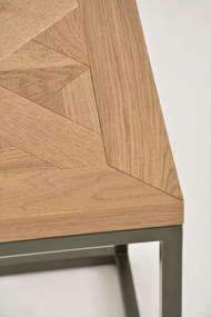 Odkládací stolek Indus 45 cm z masivu dub přírodní/grafit