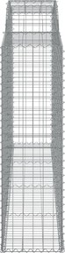 Klenutý gabionový koš 300 x 50 x 160/180 cm pozinkované železo 153518