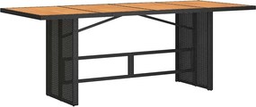 9dílný zahradní bistro set s poduškami černý polyratan 3276985