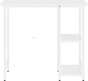 PC stůl bílý 80 x 40 x 72 cm MDF a kov 20555