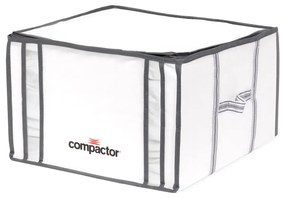 Bíly úložný box s vakuovým obalem Compactor Black Edition, objem 125 l