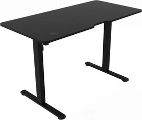 Elektricky výškově nastavitelný stůl ELEVIS — 120x60 cm, kov, melamin, černá