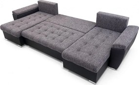 Casarredo - Komfort nábytek Rozkládací sedací souprava do U PETER s úložným prostorem, Soft11/Lawa6